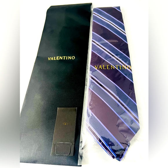 Valentino | Accessories | Valentino Silk Tie Made In Italy Purple ...